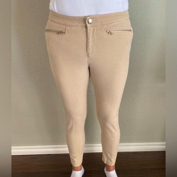 Lauren Ralph Lauren | Pants & Jumpsuits | Lauren Ralph Lauren Womens 6 Stretch Tan Pants Zipper ...